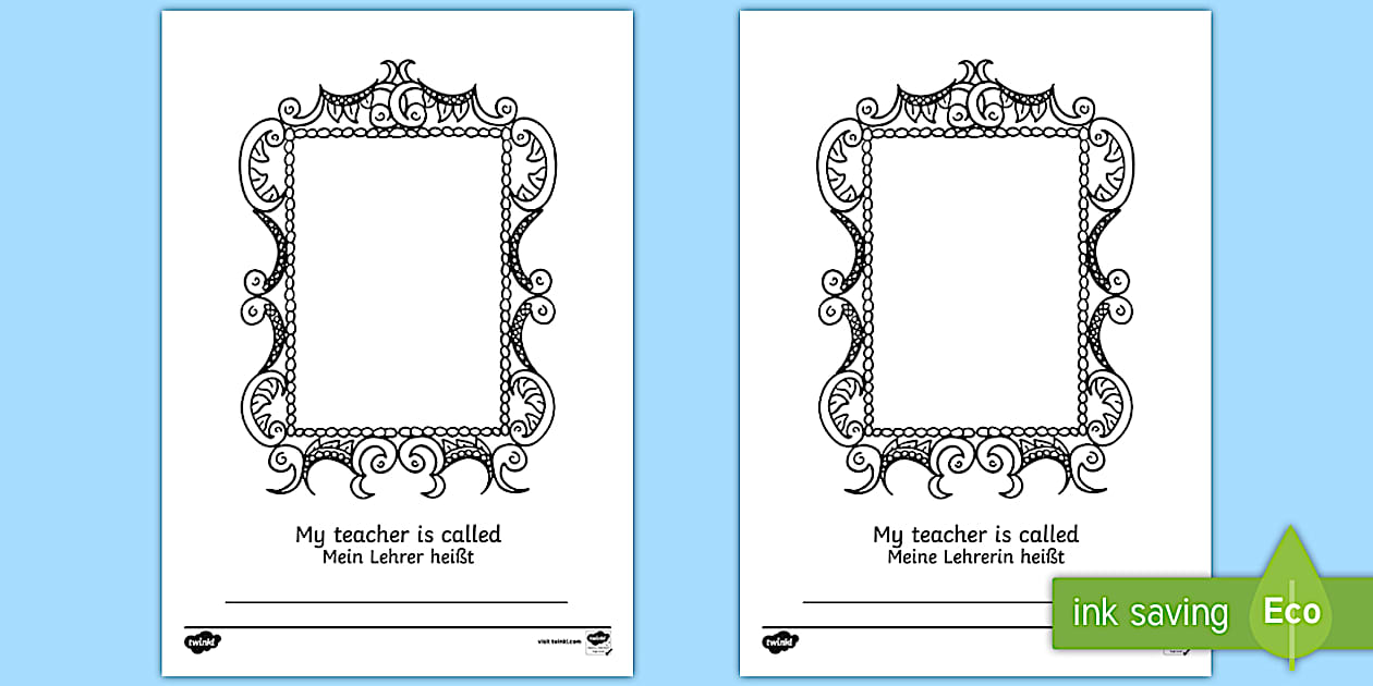 My New Teacher Worksheet / Worksheet English/German