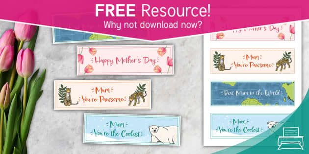 FREE! - Mother's Day Bookmarks (teacher made)