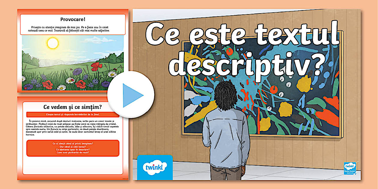 Ce este textul descriptiv? – Prezentare PowerPoint