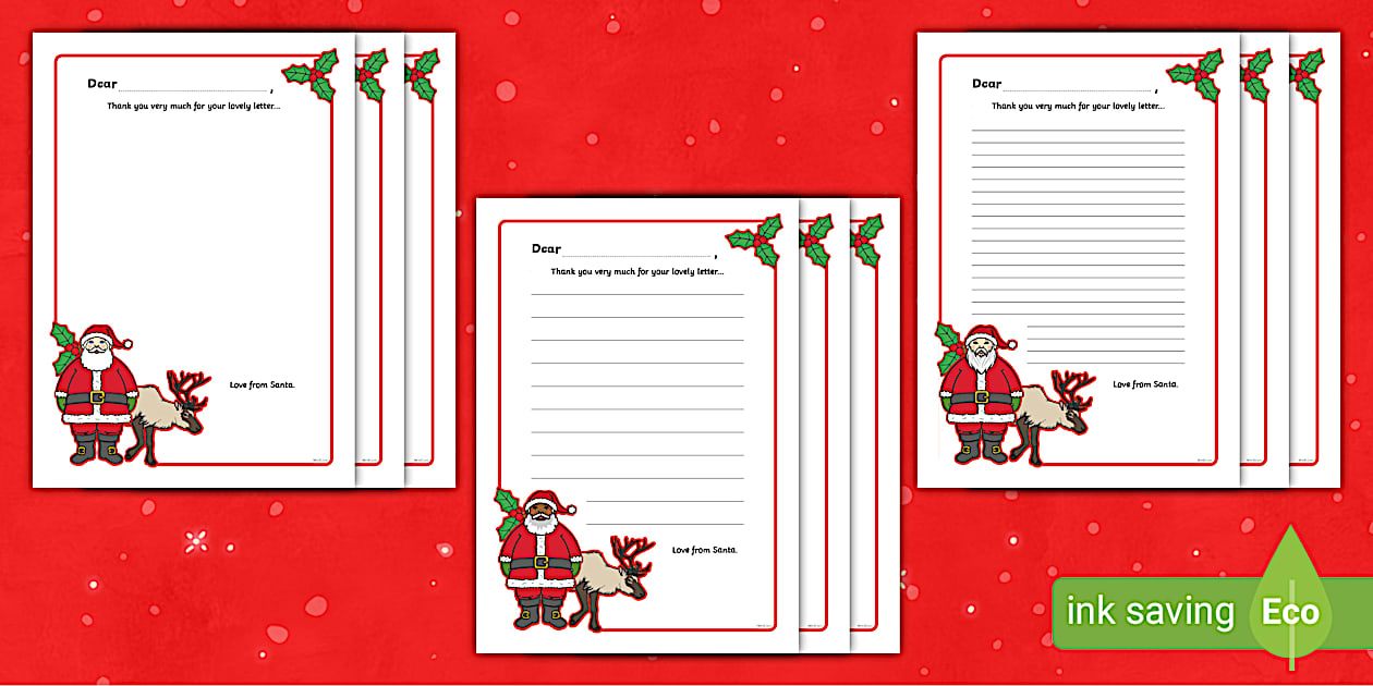 Letters From Santa on Christmas Morning Template | Twinkl CA
