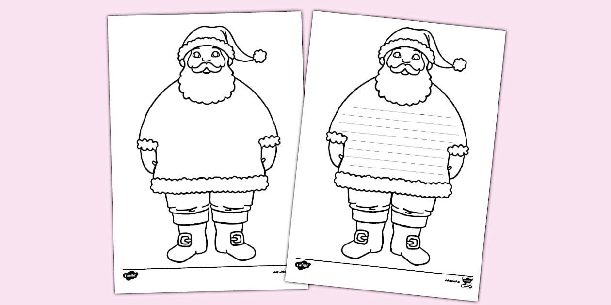 Santa Writing Template - Twinkl Writing (teacher made)