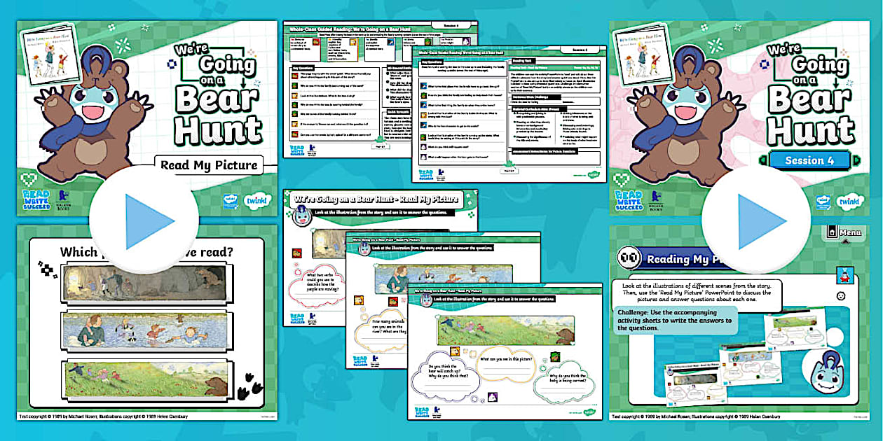 FREE! - We're Going on a Bear Hunt Whole-Class Guided Reading Pack 4 ...