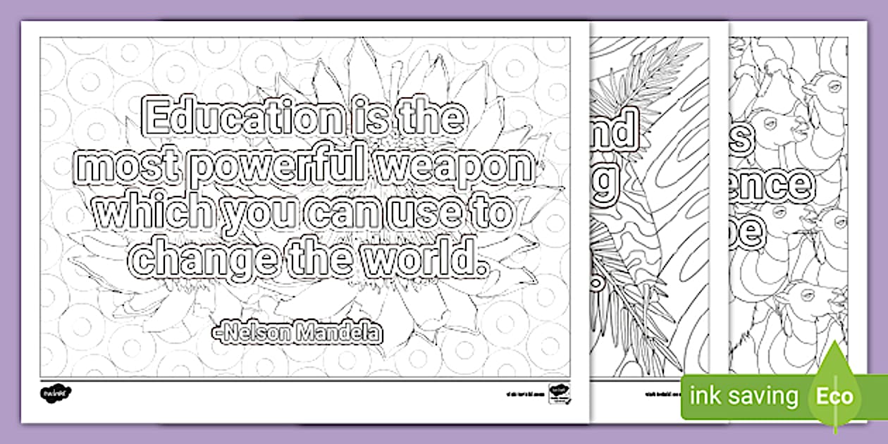 Staff Inspirational Quotes Mindfulness Colouring Pages