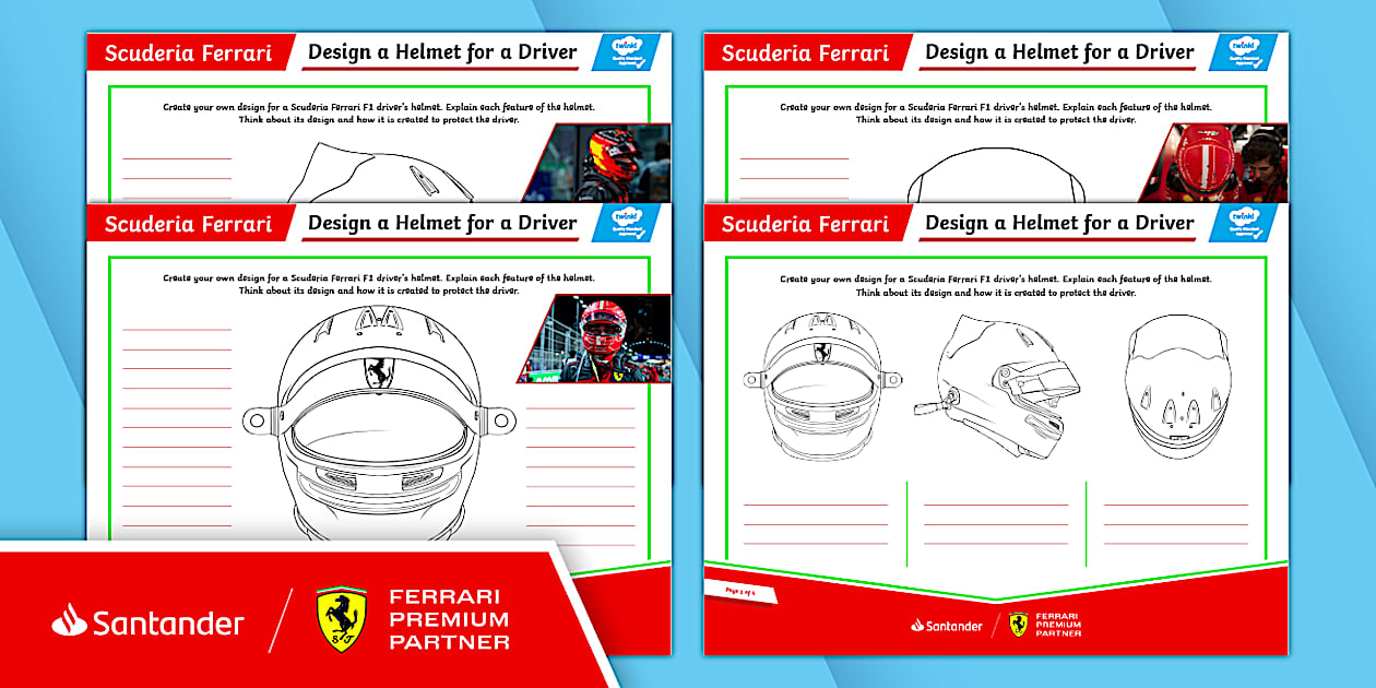 FREE! - Scuderia Ferrari F1: Design a Helmet for a Driver Activity ...