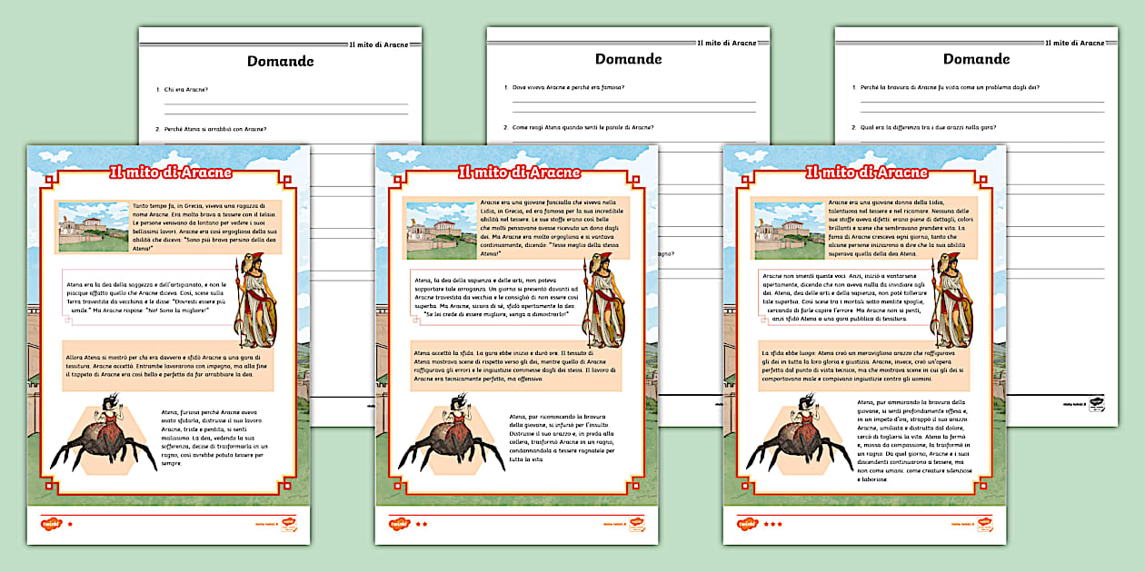 Il mito di Aracne: lettura e comprensione differenziata