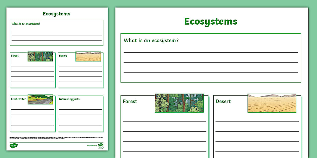 Ecosystem Fact File Template (Teacher-Made) - Twinkl