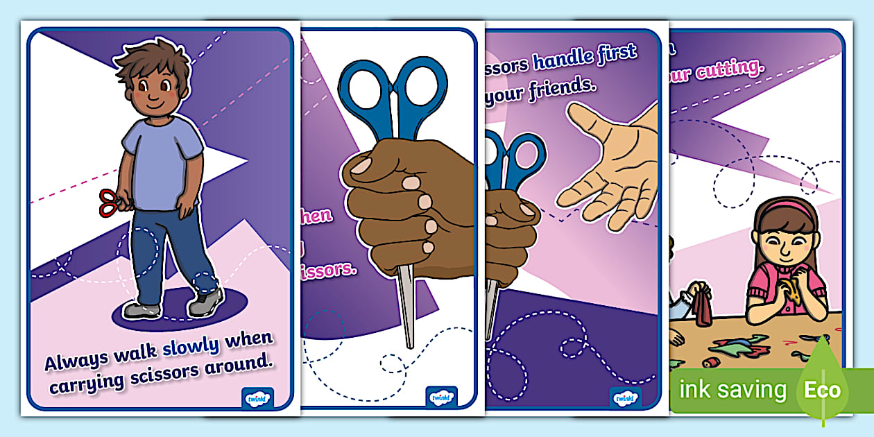 👉 Using Scissors Child Safety Posters - Parents - EYLF