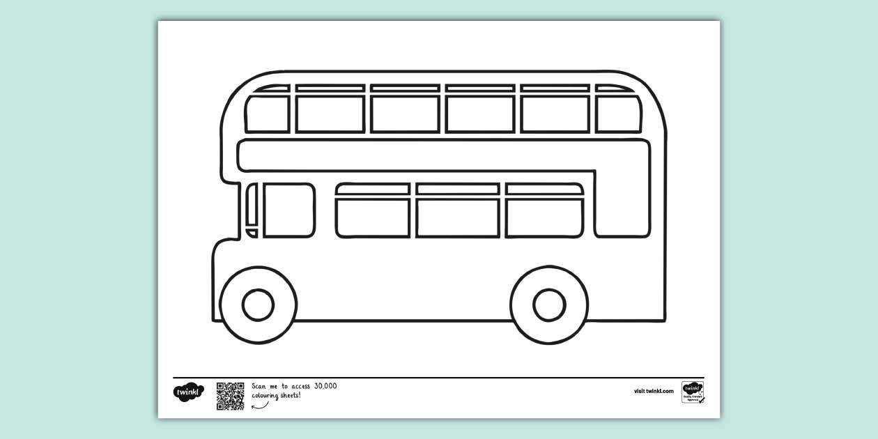 Off Site Visit Bus Colouring Sheet | Colouring Pages