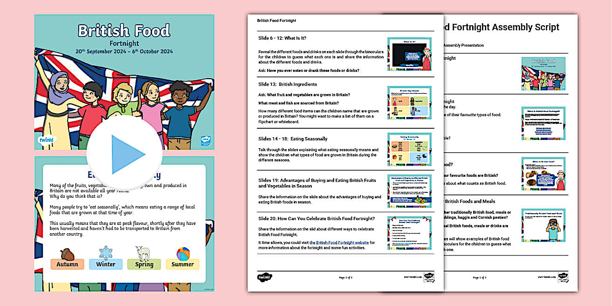 British Food Fortnight Whole School Assembly Pack - Twinkl