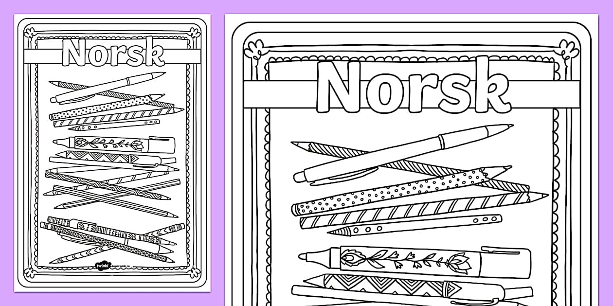 Norsk fargelegging for barneskole (professor feito) - Twinkl