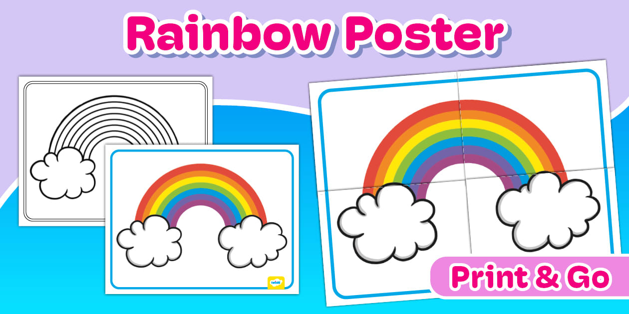 Large Rainbow Poster Display