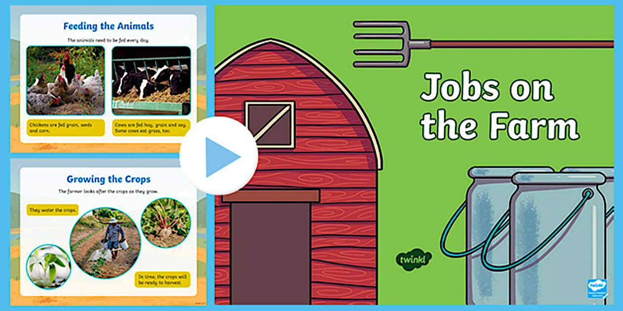 Jobs on the Farm PowerPoint (teacher made) - Twinkl