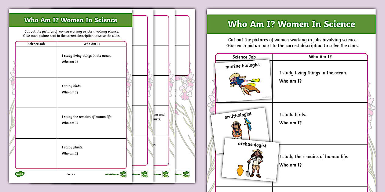 International Day of Women and Girls in Science Who Am I?