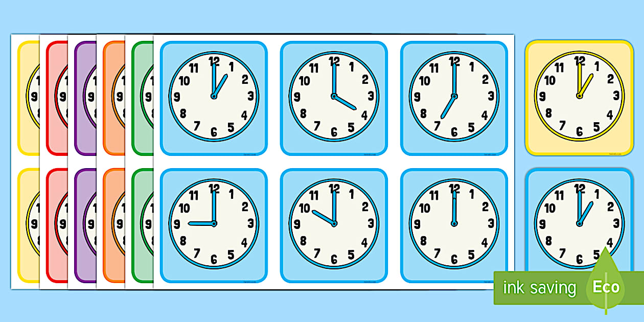 O'Clock Times Matching Cards | Primary Resources - Twinkl