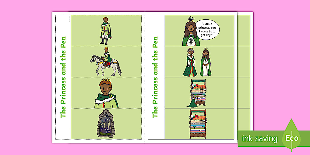 The Princess and the Pea Story Writing Flap Book - Twinkl