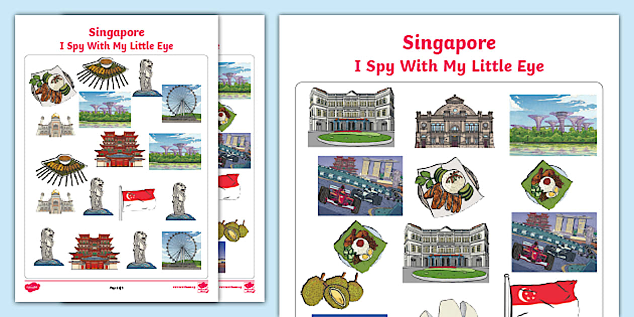 Singapore I Spy With My Little Eye Activity