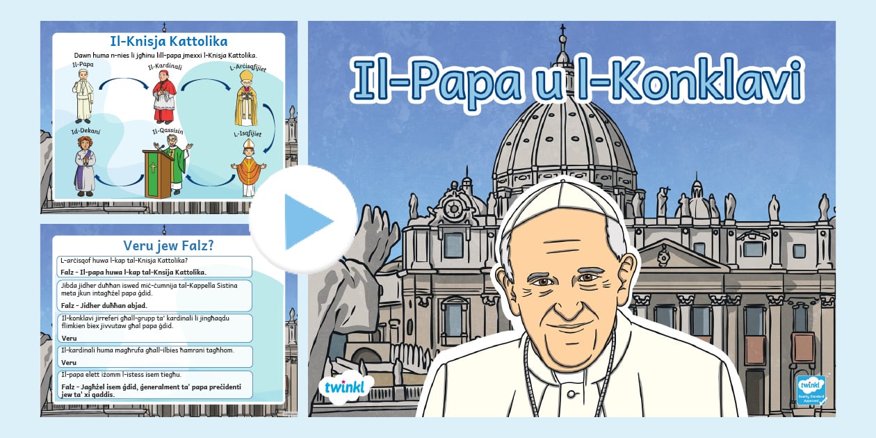 Preżentazzjoni: Il-Papa u l-Konklavi (teacher made)