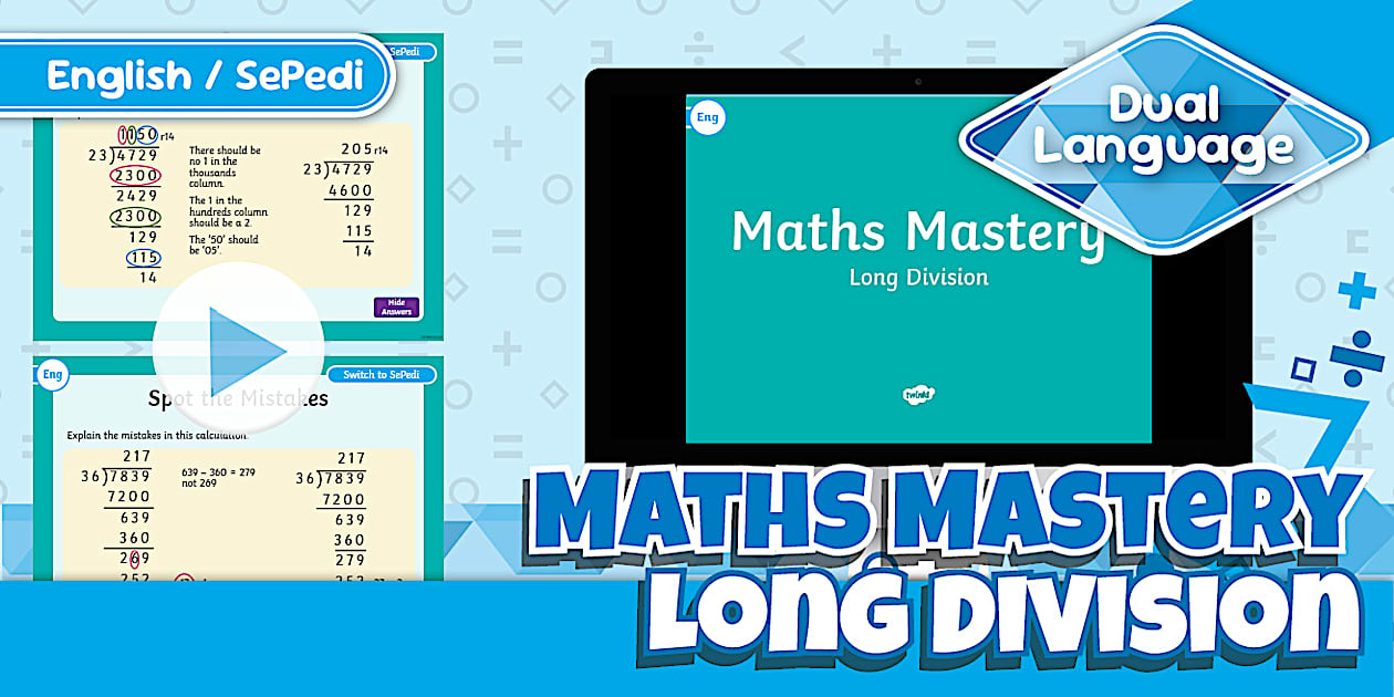 Grade 4 Maths Mastery PowerPoint - Sepedi/English