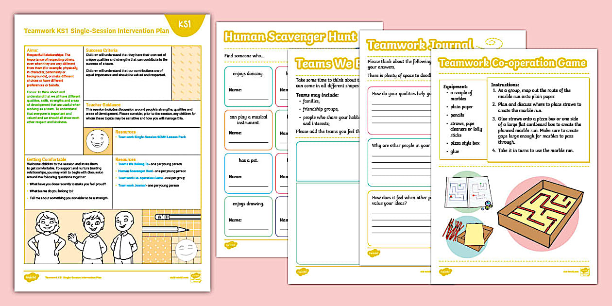 Teamwork KS1 Single-Session Intervention (teacher made)