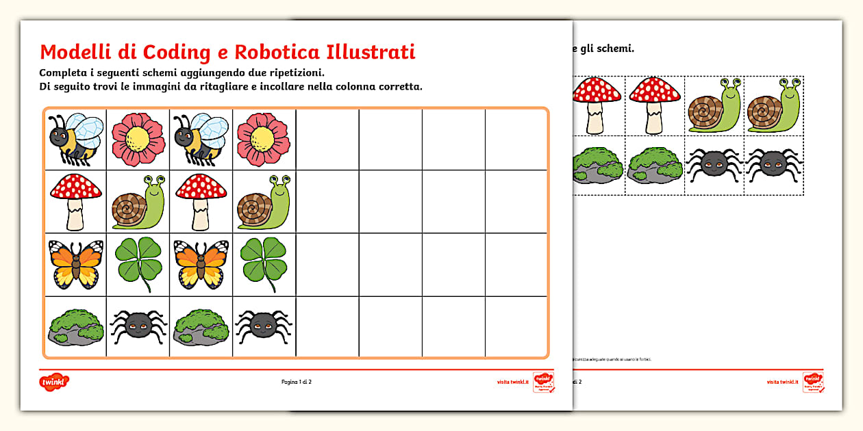 Modelli di Coding e Robotica Illustrati (teacher made)