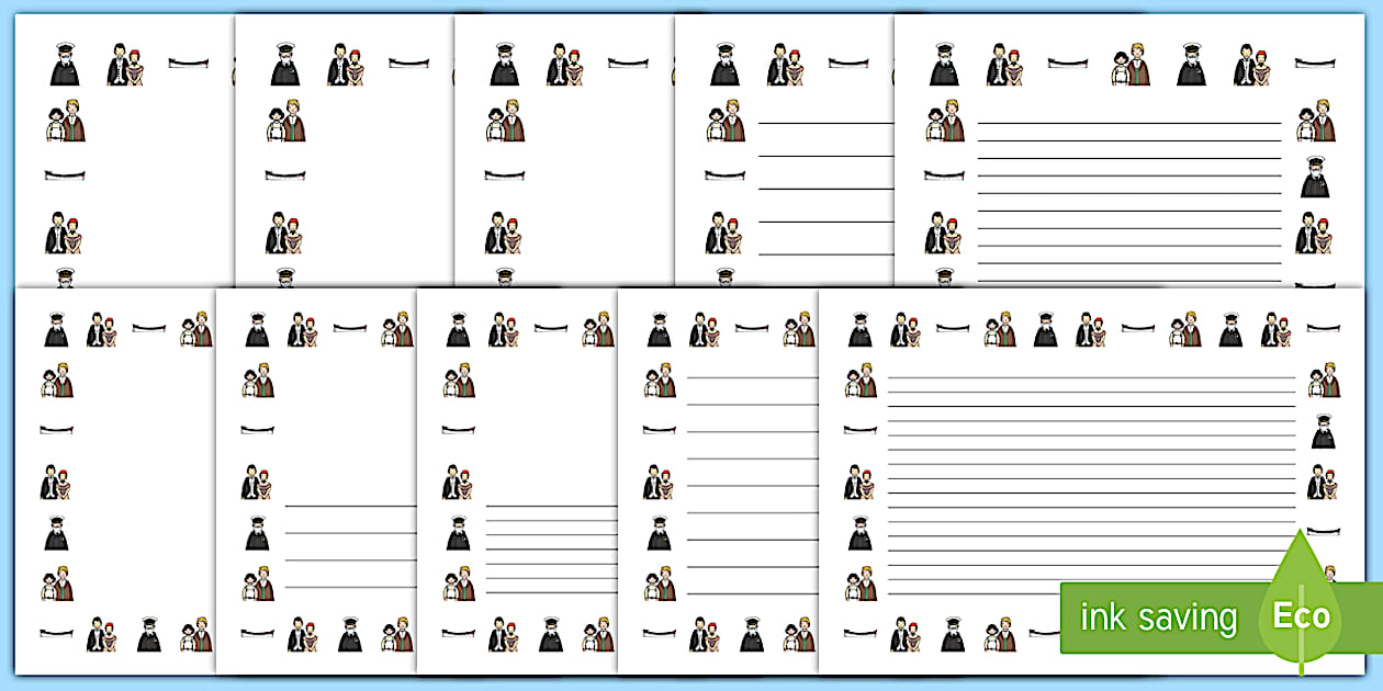 Editable The Titanic Page Borders (teacher made) - Twinkl