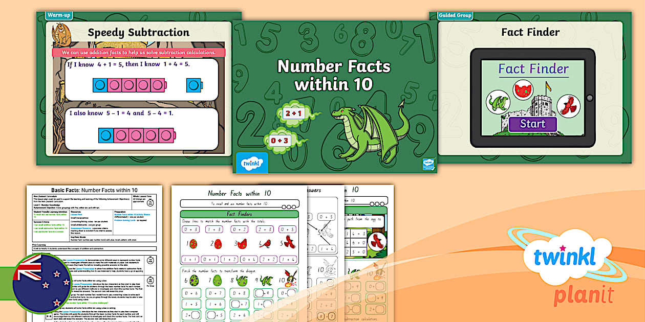 Level 1 Basic Facts: Recall Addition and Subtraction Facts Within 10 ...