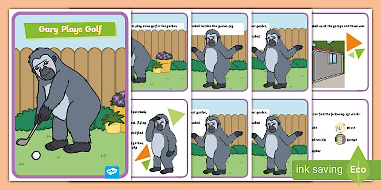 Initial /g/ Sound Story - Gary Plays Golf - Twinkl