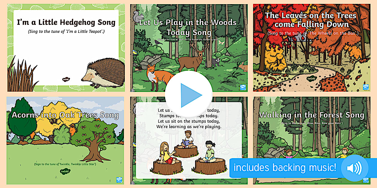 Forest and Woodland Songs and Rhymes PowerPoints Pack