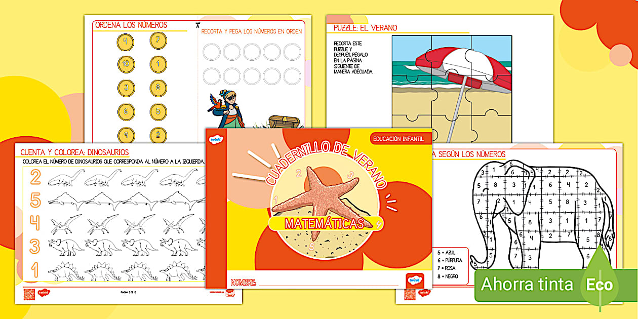 Cuadernillo de Verano: Matemáticas - Educación Infantil