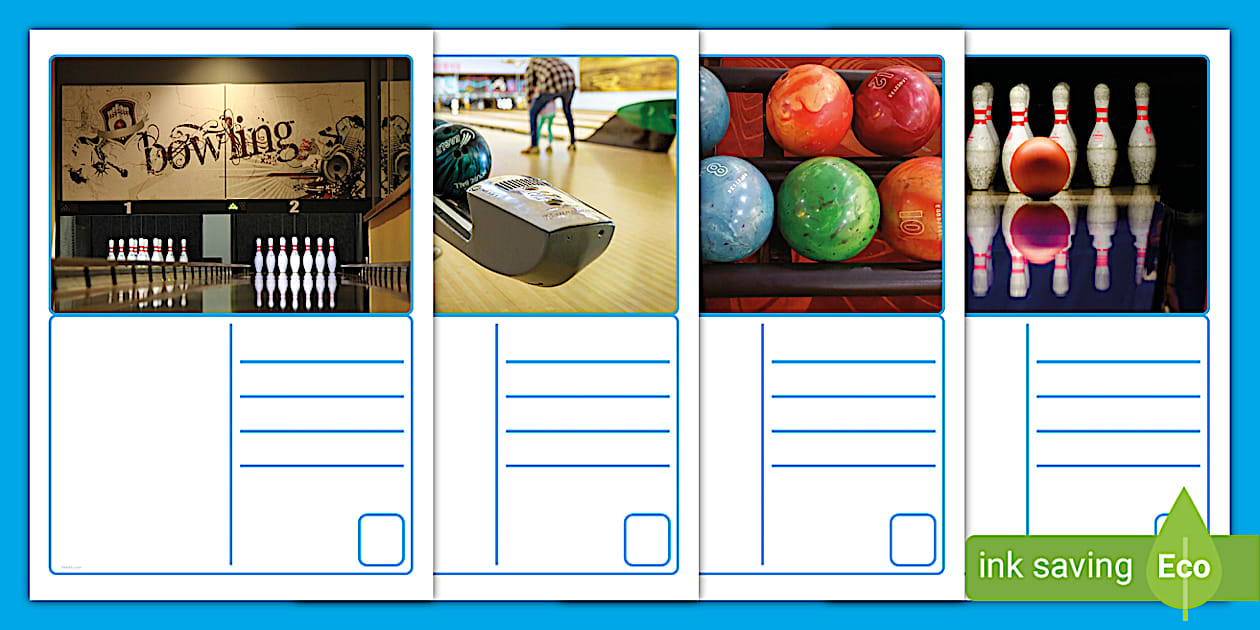 Bowling Postcards | Twinkl | Stationery | Postcards | KS1
