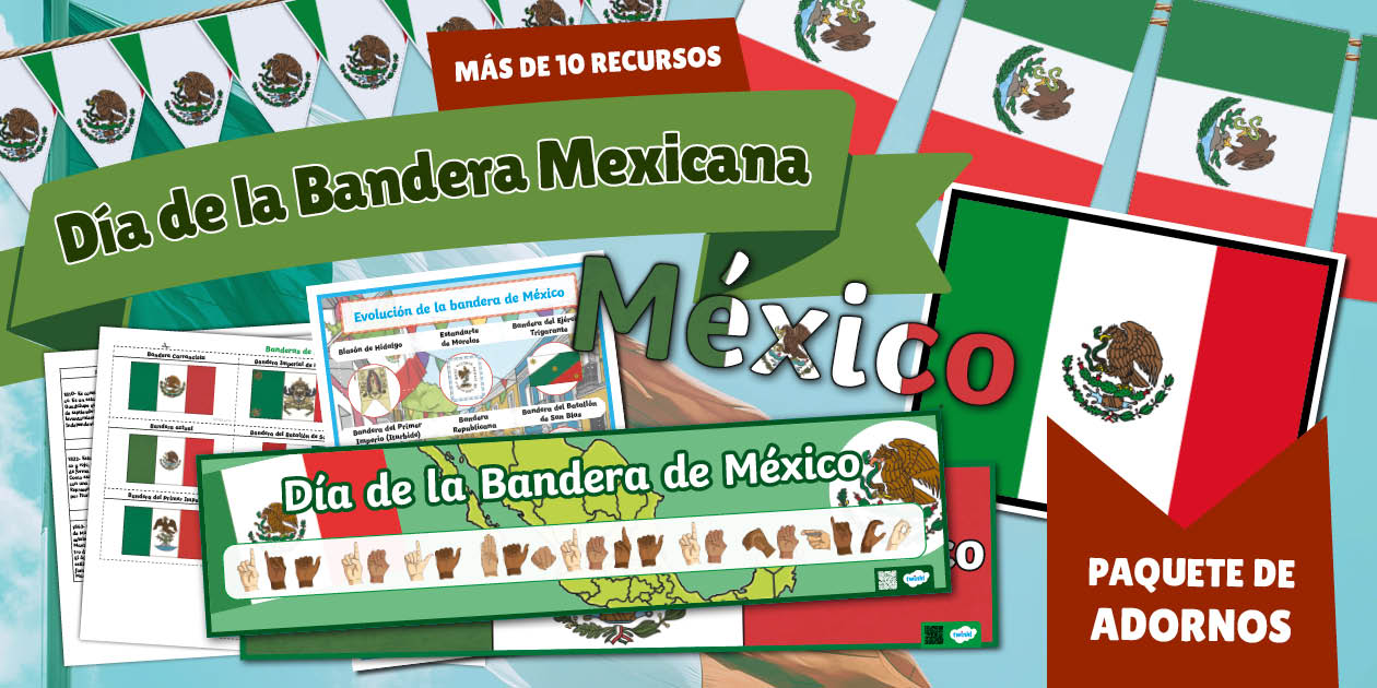 Decoraciones del Día de la Bandera Mexicana