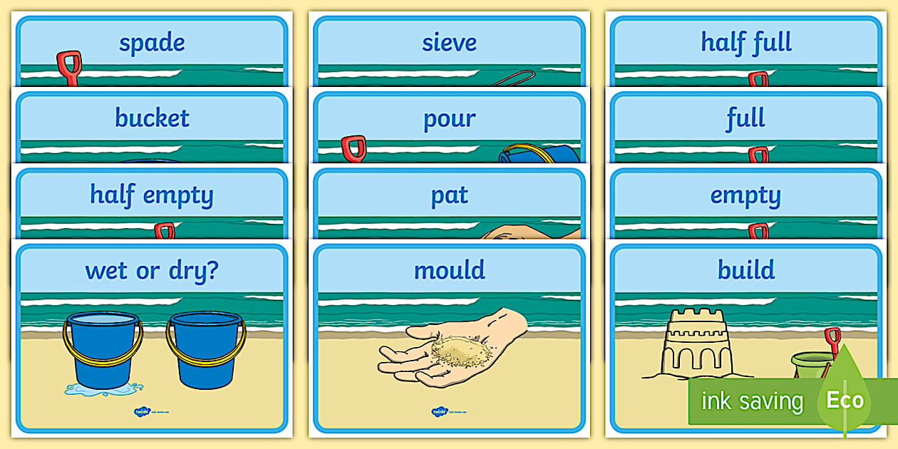 👉 Sand Area Display Words - Twinkl