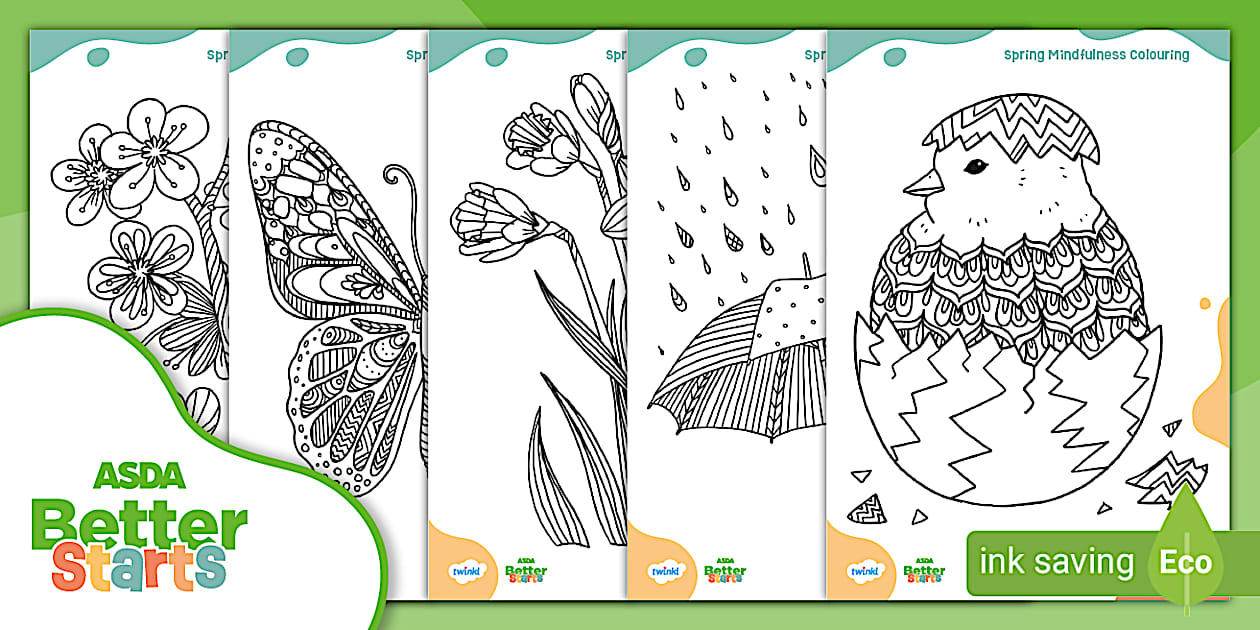 FREE! - ASDA Better Starts: Spring Mindfulness Colouring