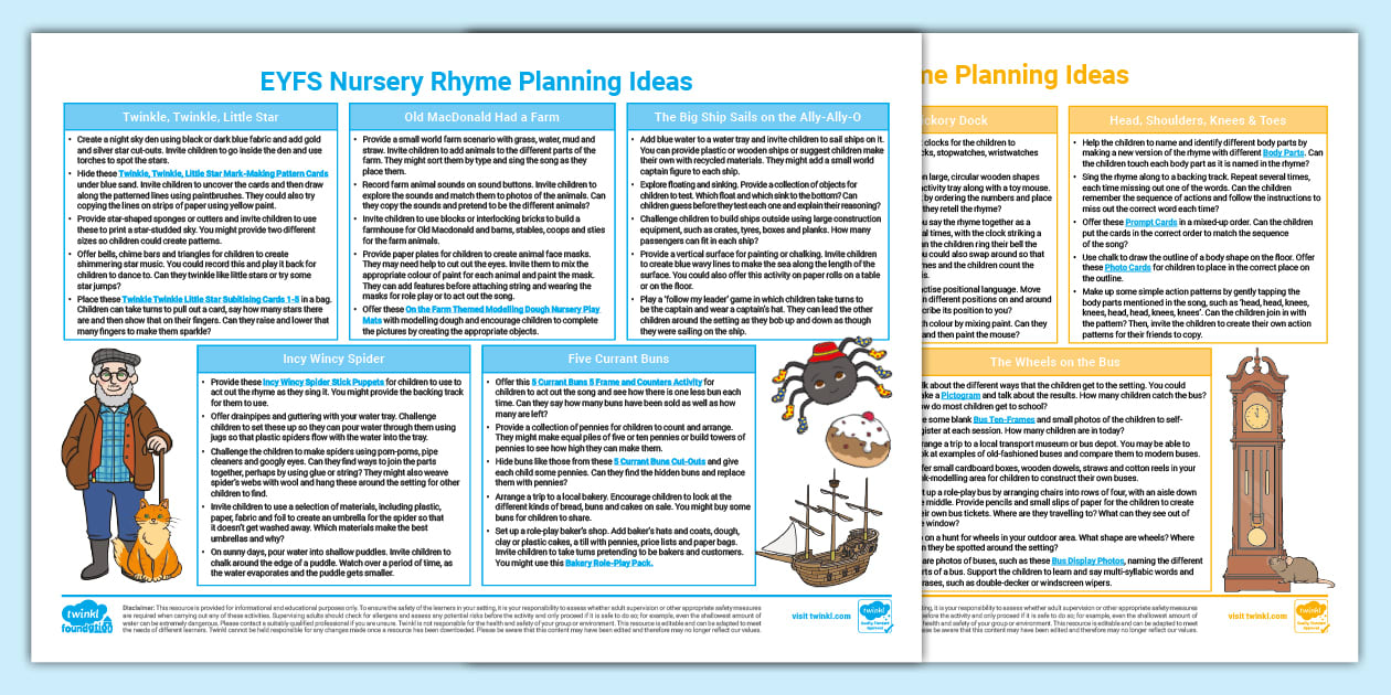 Nursery Rhyme Week Planning EYFS | Twinkl | Nursery Rhymes