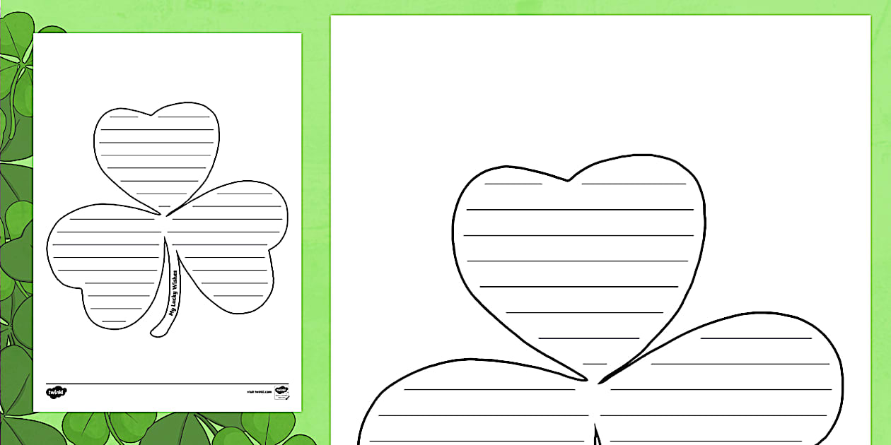 My Lucky Wishes Writing Template - ROI