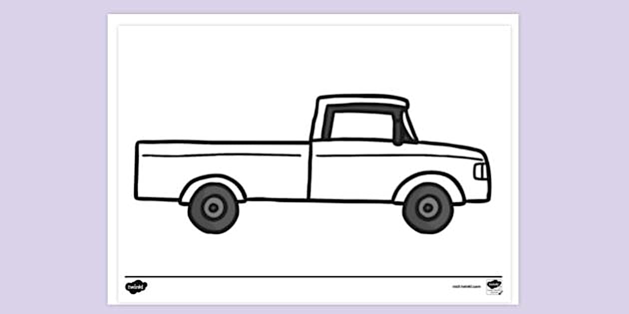 Truck Colouring Page for Children | Colouring Sheets