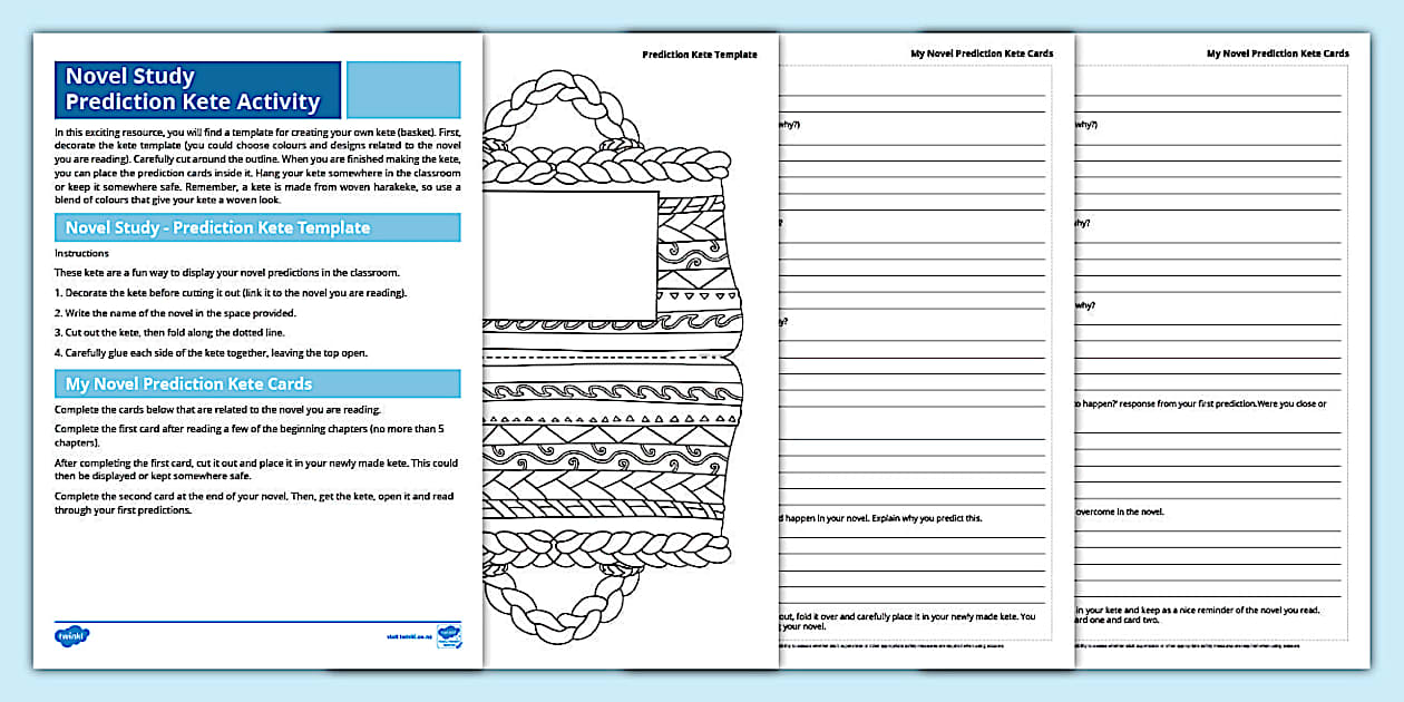 Year 7 and 8 Novel Prediction Kete Activity (Teacher-Made)