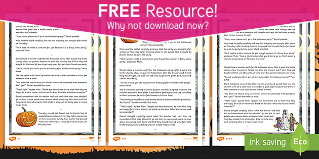 FREE! - Halloween Text Reading Comprehension - KS2 Resources