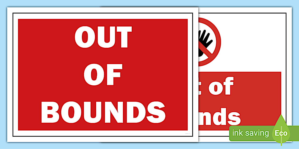 Out of Bounds Sign Posters | Display Posters | Twinkl