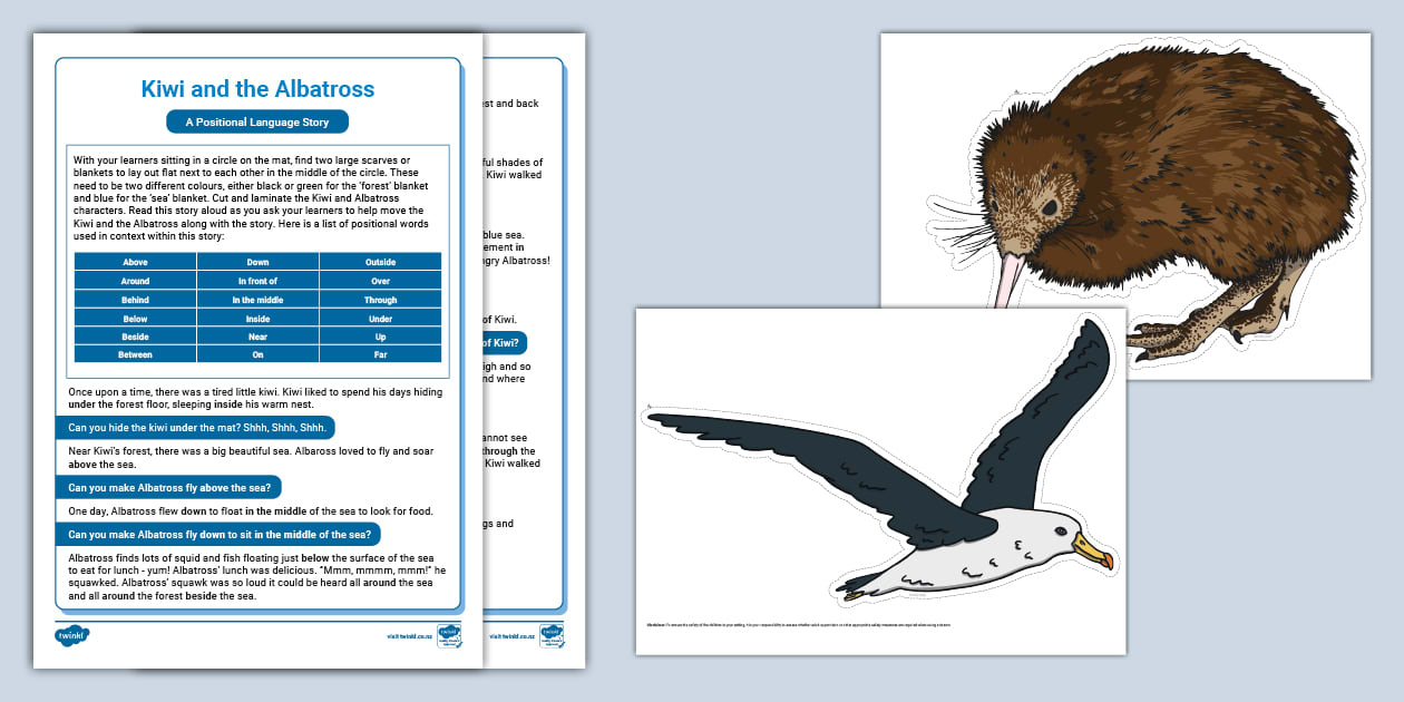 Positional Language Mat Time Story (teacher made) - Twinkl