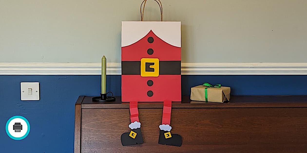 Santa Gift Bag | Christmas Crafts (teacher made) - Twinkl