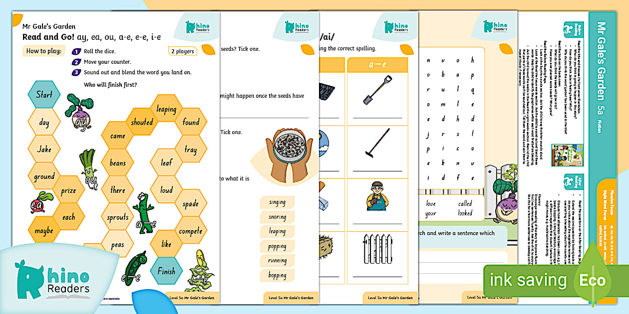 Level 5a Mr Gale's Garden Guided Reading Pack (Teacher-Made)