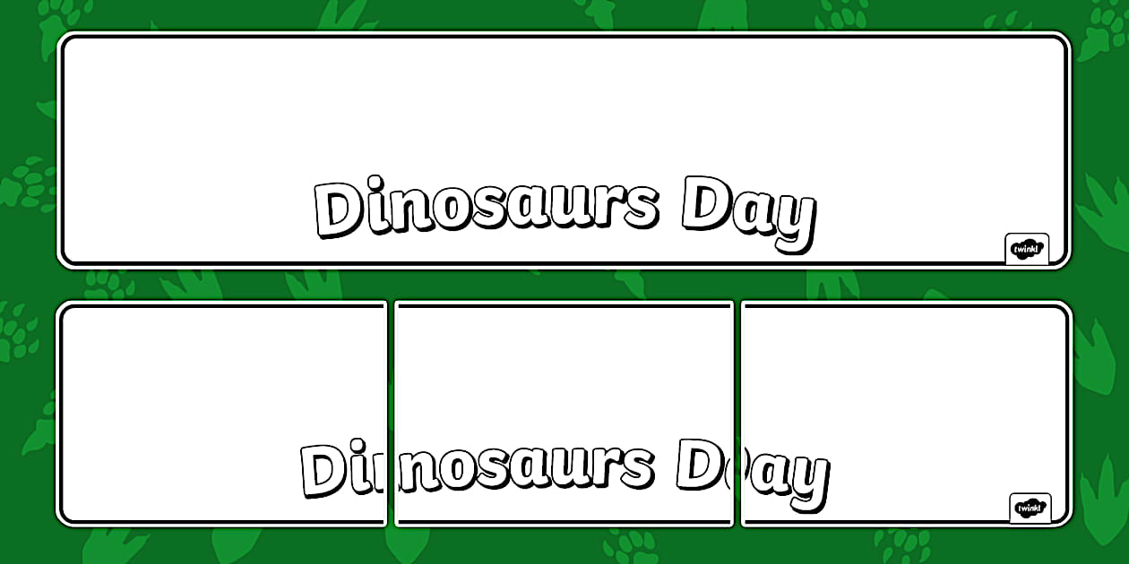 Dinosaurs Day Collaborative Drawing Display Banner - Twinkl