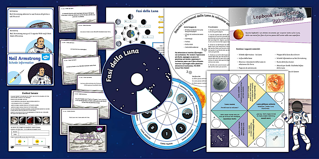 Lapbook sulla Luna - Pacco di risorse (teacher made)