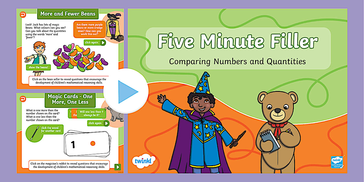 Five Minute Filler Comparing Numbers (Reception) PowerPoint