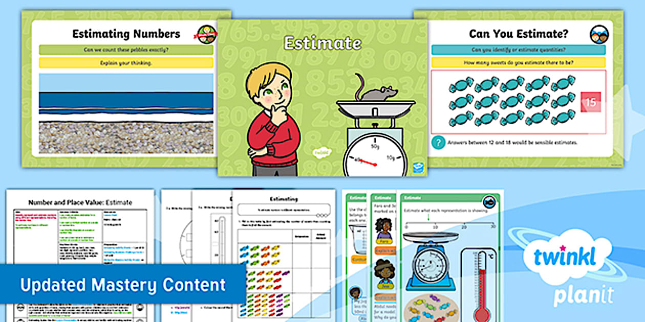Year 2 Estimate Numbers PlanIt Maths Lesson 1 (teacher made)