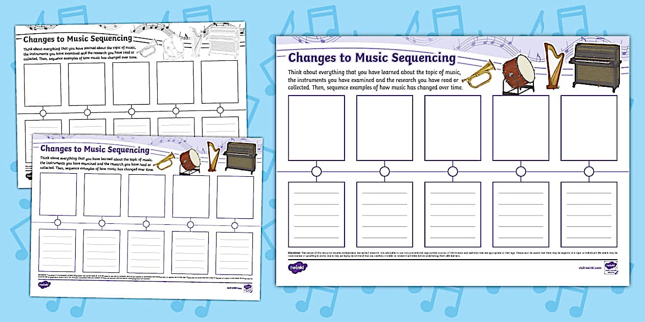 👉 Changes to Music Sequencing Worksheet - Twinkl