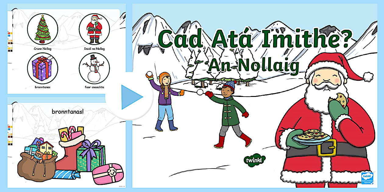 'What Is Missing?' Christmas Game PowerPoint Gaeilge