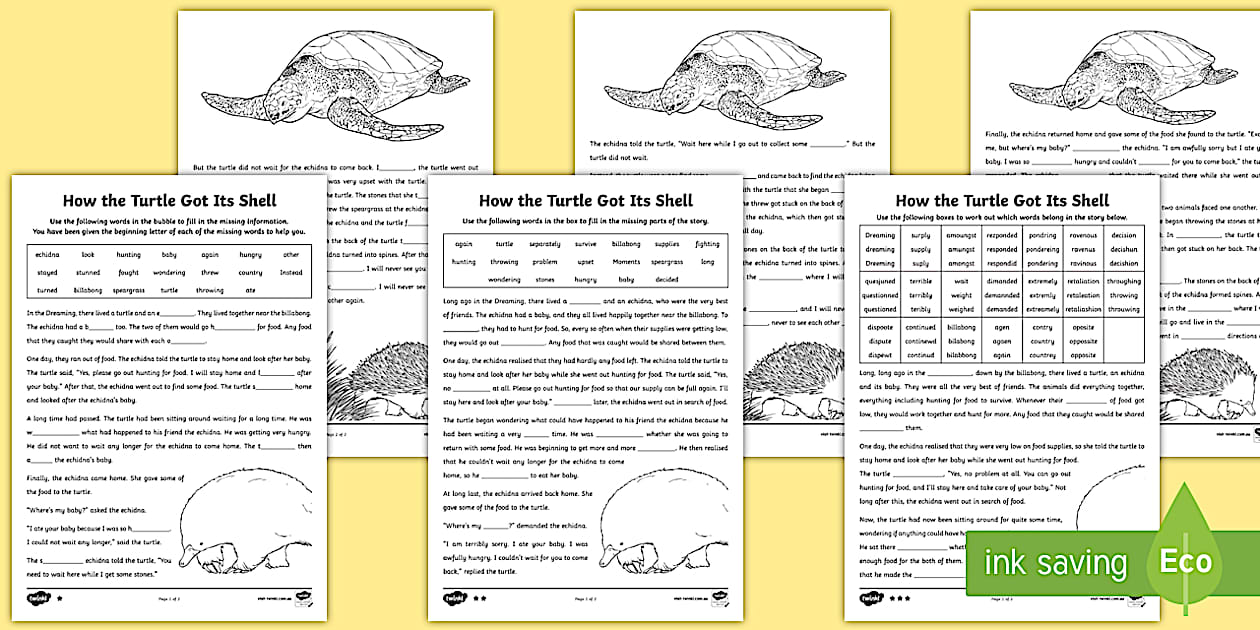 Cursive Aboriginal Dreaming How the Turtle Got Its Shell Differentiated