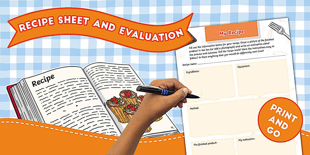 Recipe Sheet and Evaluation - Twinkl - KS2